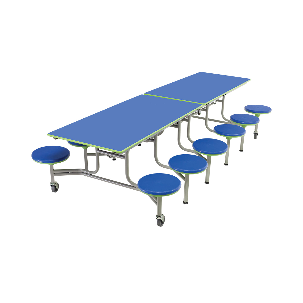 Mobile Stool Table - Rectangle - 10' with 12 Stools - AmTab ...